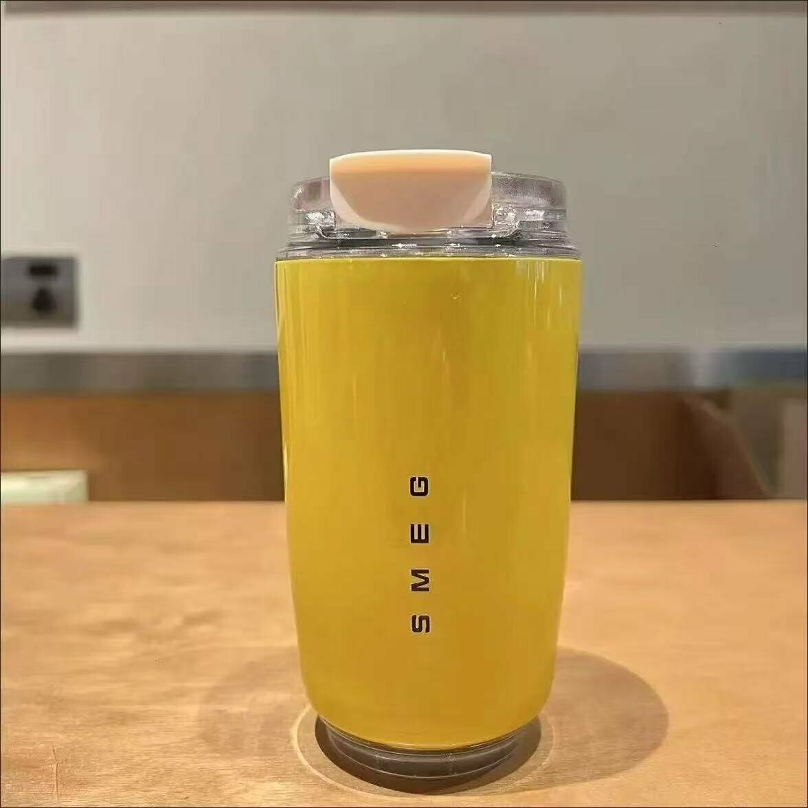 Термокружка Smeg, 240 мл, нержавеющая сталь/пластик, жёлтый