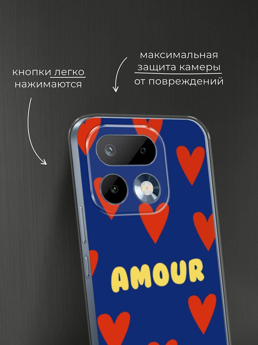Силиконовый чехол на Realme 16 Pro / Реалме 16 Про с принтом Amour art — фото 1