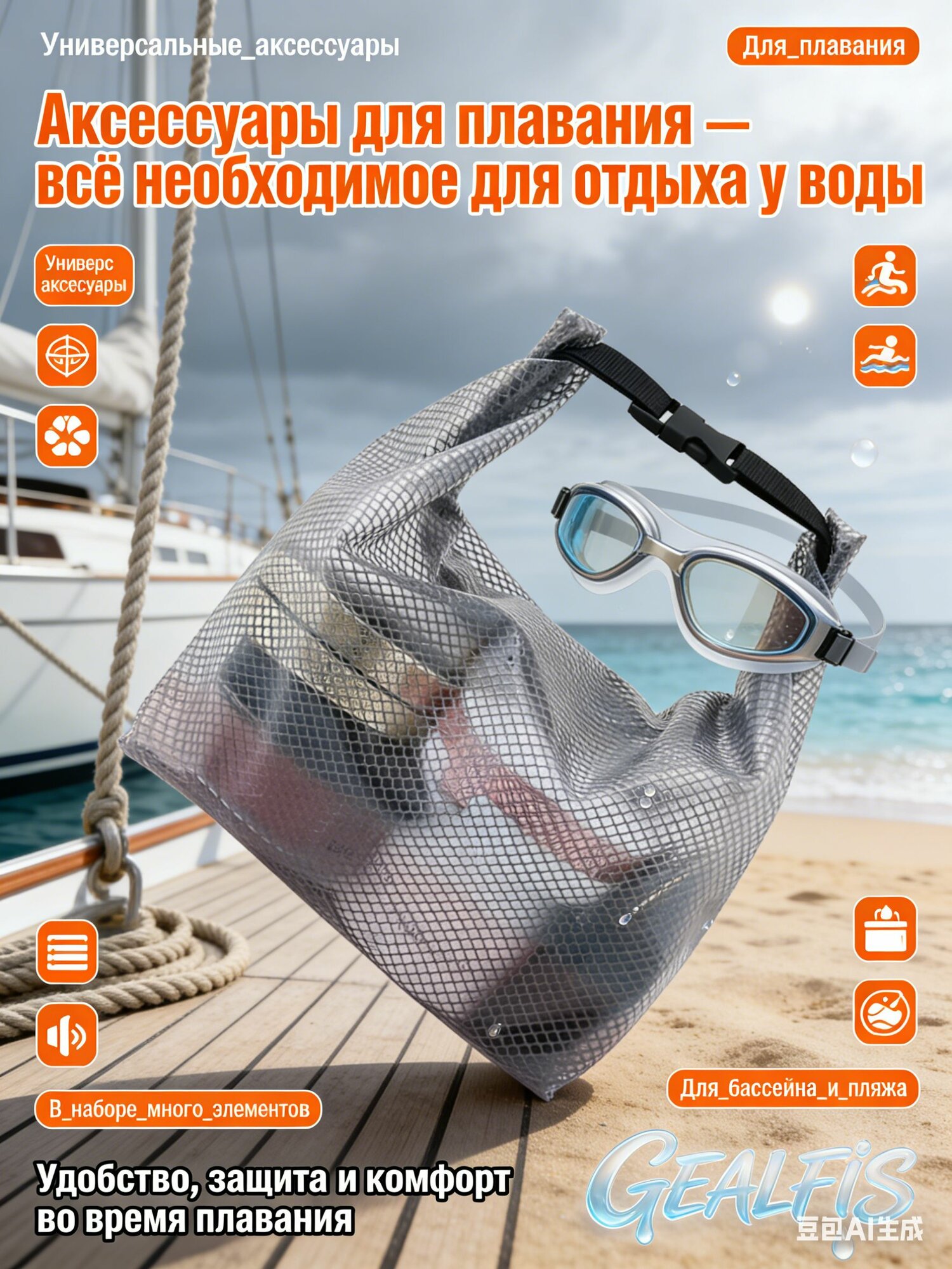 Сумка для бассейна водонепроницаемая, для мокрых вещей, аналог икеа, непромокаемая сумка универсального размера
