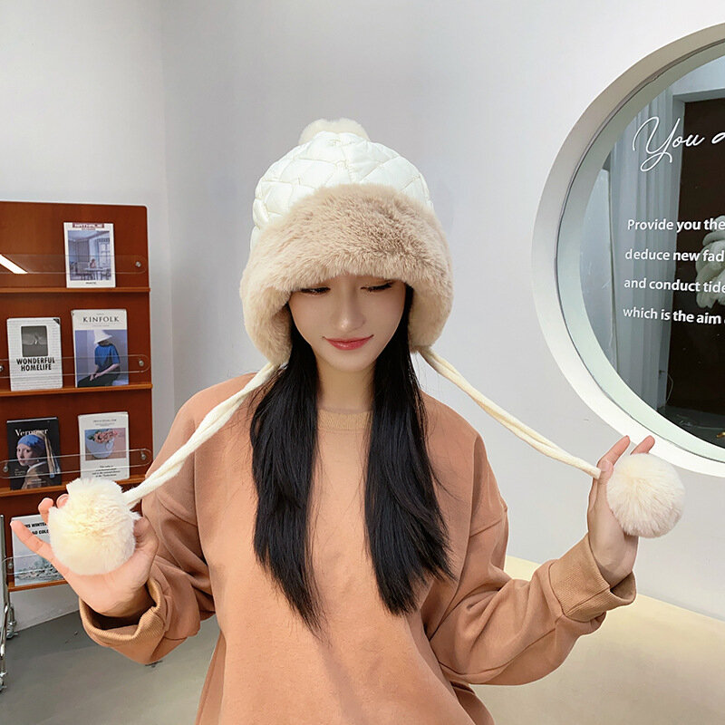 DIY Бини Вязаная Женский Помпон Зимняя Флис Акрил