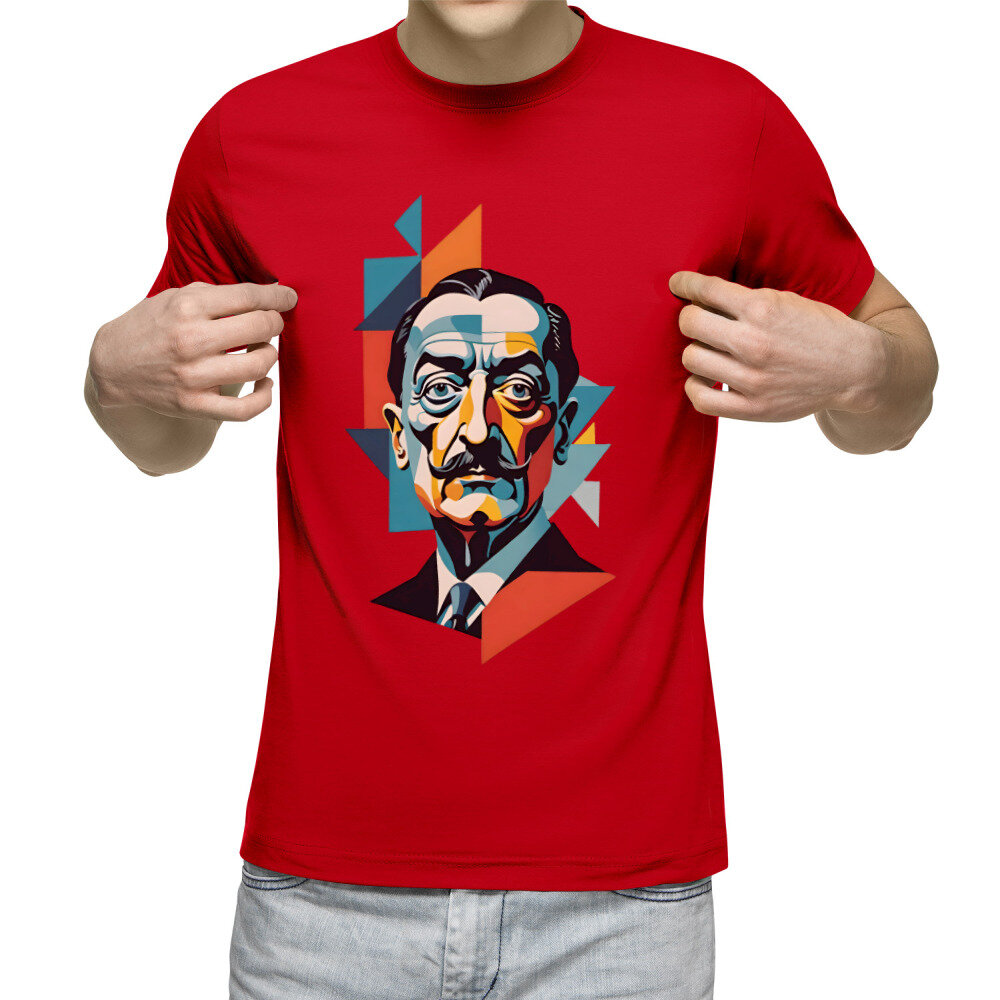 Мужская футболка «Сальвадор Дали» (красный, XL)