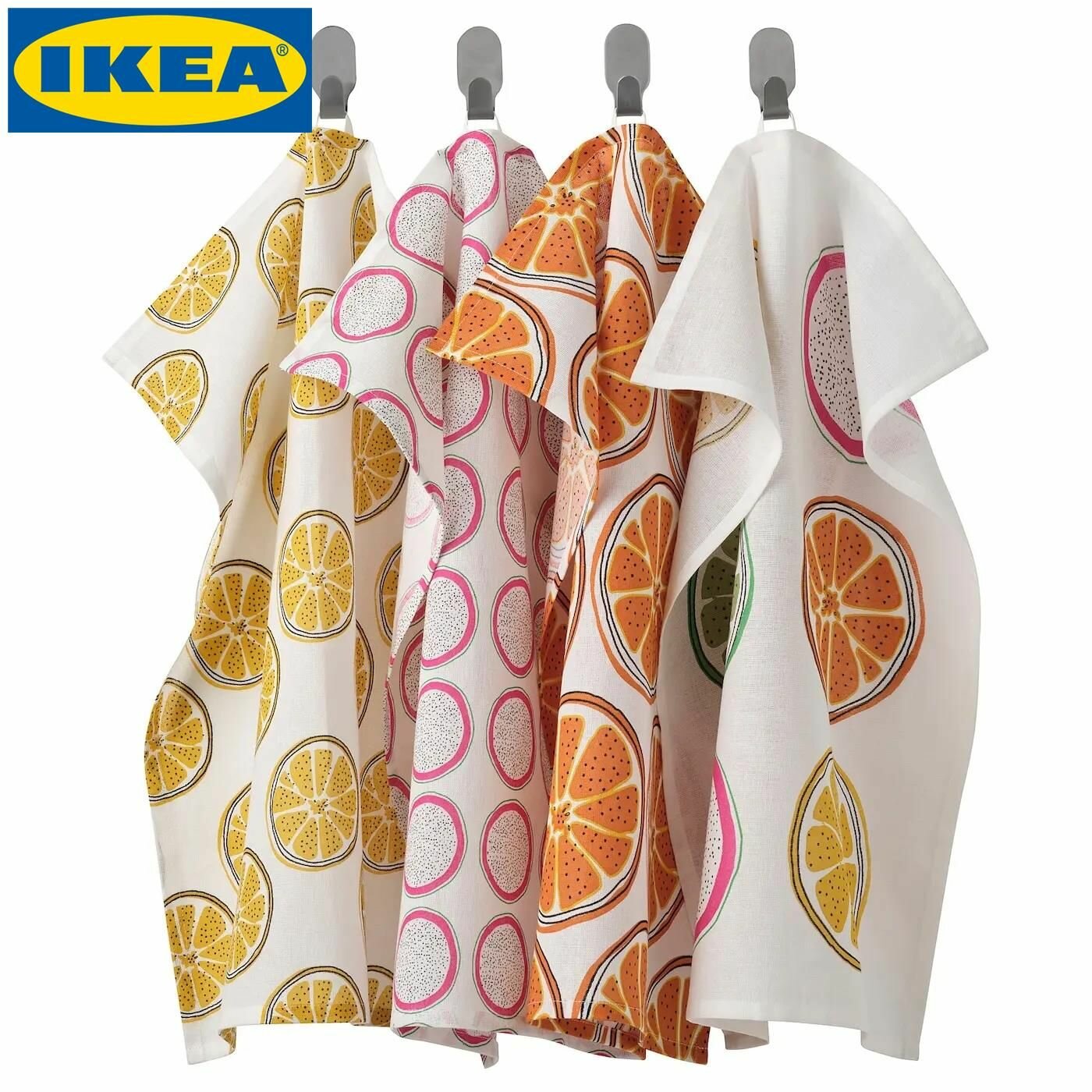 Набор кухонных полотенец Кухня, Льняная фактура, 45x60, 4шт