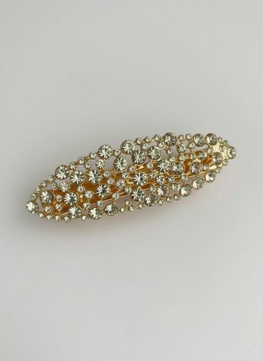 Заколка-автомат со стразами BeeFamily