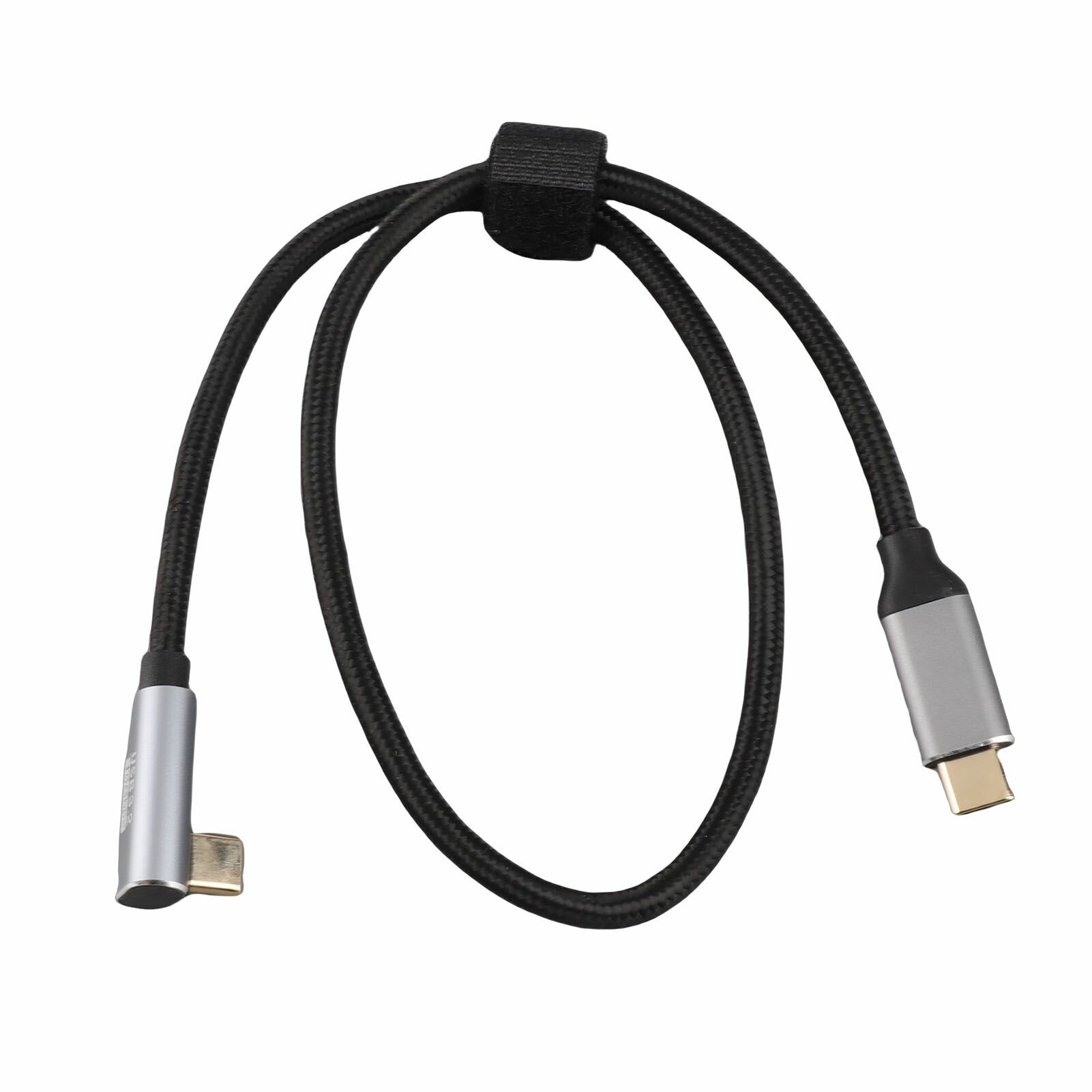 Кабель USB C до 90 градусов, USB C, 100 Вт, USB3.1 Gen2, 10 Гбит/с, 4K, 60 Гц, прямоугольный кабель для передачи данных типа C на тип C для паровой деки, 50 см/19,7 дюйма
