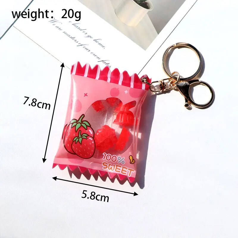 Имитация еды, игра QQ, сумка для конфет, подвеска, фруктовая помадка, конфеты, надувная QQ Candy red