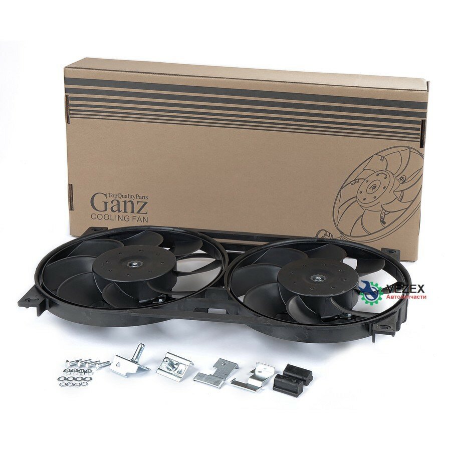 GANZ GIC06250 Вентилятор охлаждени в сборе ВАЗ 21214 (тип валее, двойной) GANZ GIC06250