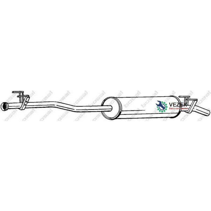 BOSAL 287-355 Глушитель (средняя часть)