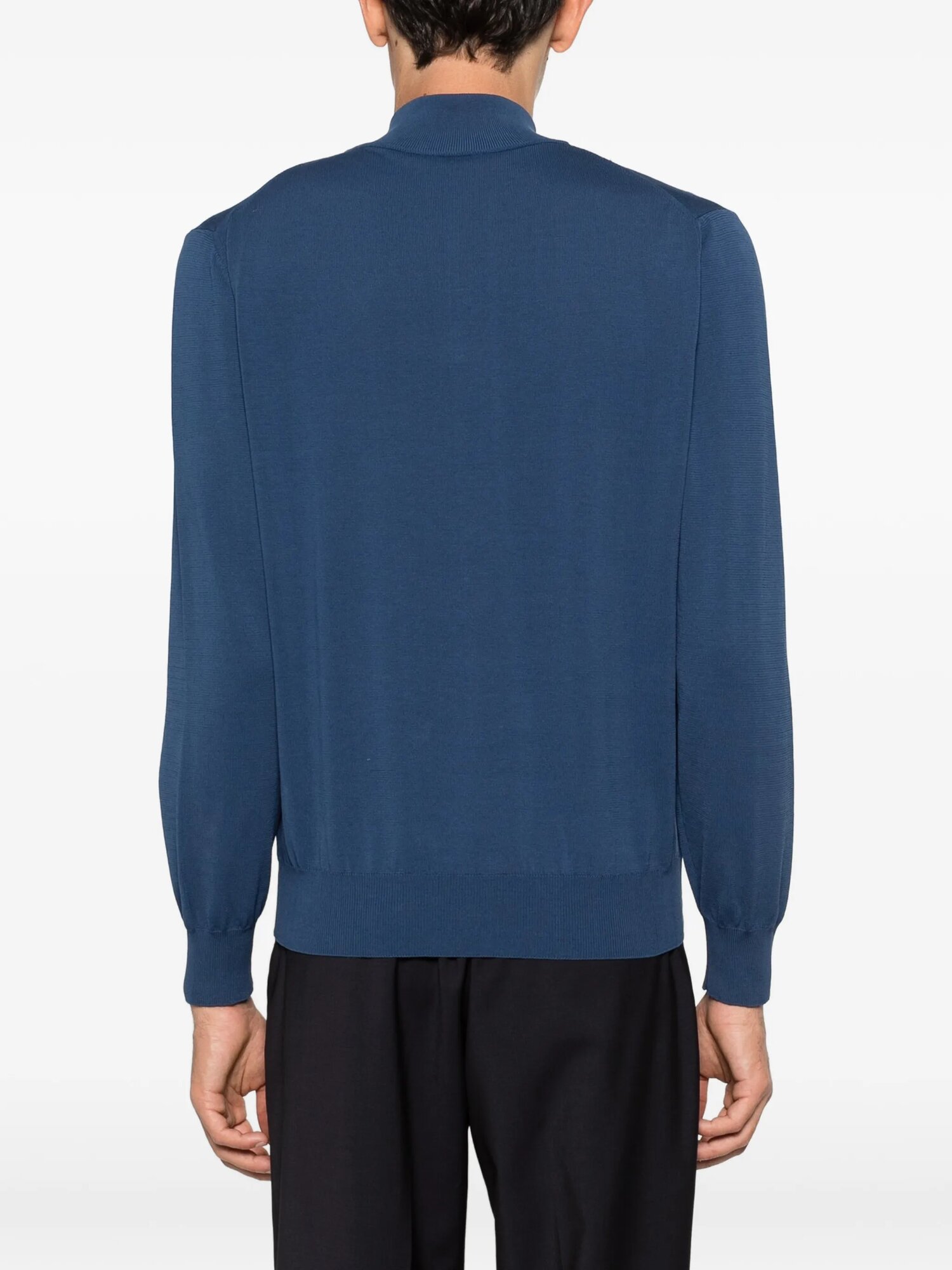 Свитер Canali Zip-neck sweater, размер 48, , синий — фото 1
