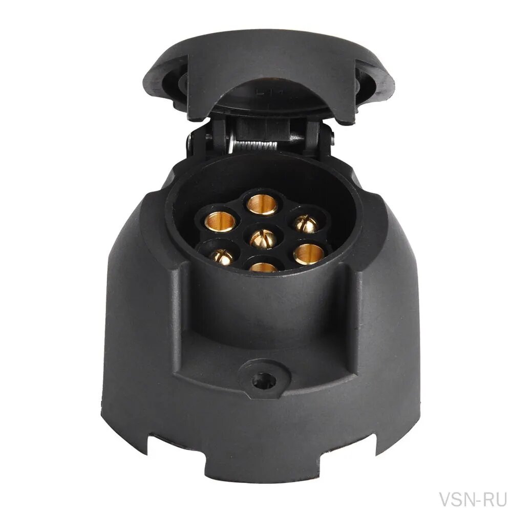 Розетка круглого водонепроницаемого кабельного соединителя европейского стандарта сигнального освещения для грузовиков и прицепов: 7-контактная, 12В,