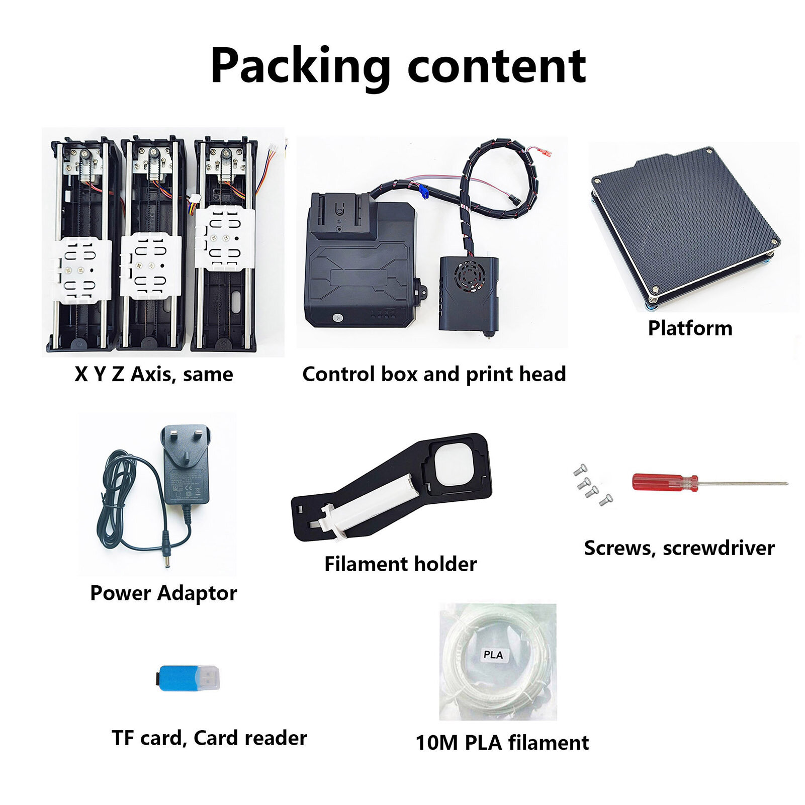 Детский 3D-принтер с размером печатаемой головки 100x100x100 мм, простая установка, портативный, бесшумный, мини-настольный.