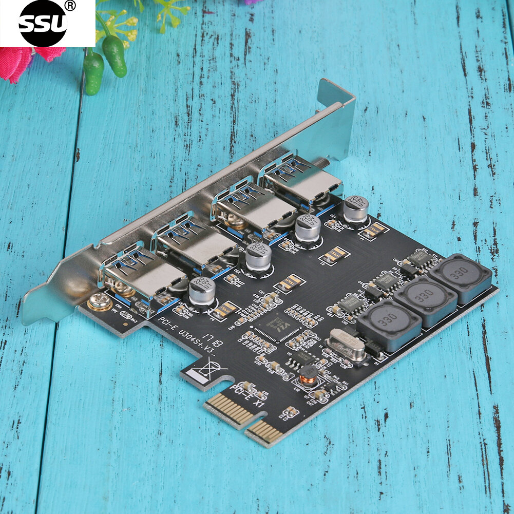 Карта расширения PCI-E x1 с четырьмя портами USB 3.0 и контроллером NEC