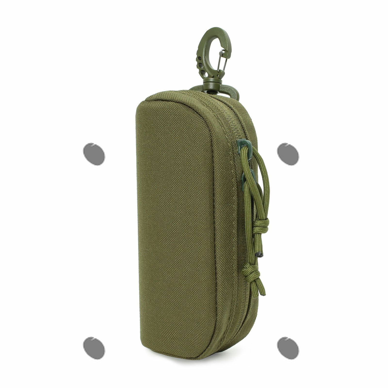 Тактический жесткий чехол для очков с системой крепления MOLLE (молли) и карабином Черный