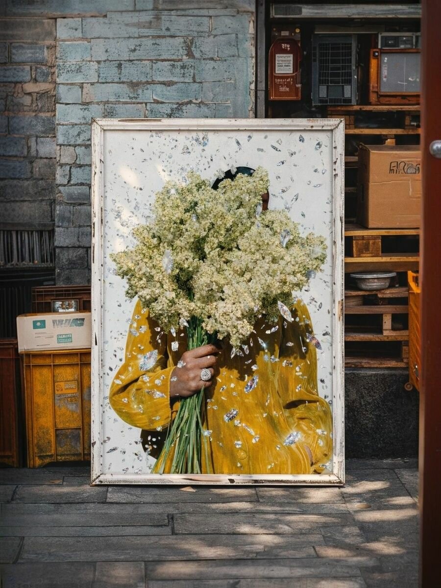 Постер на стену 30*40 с цветами интерьерная картина букет, постер на кухню и в гостиную