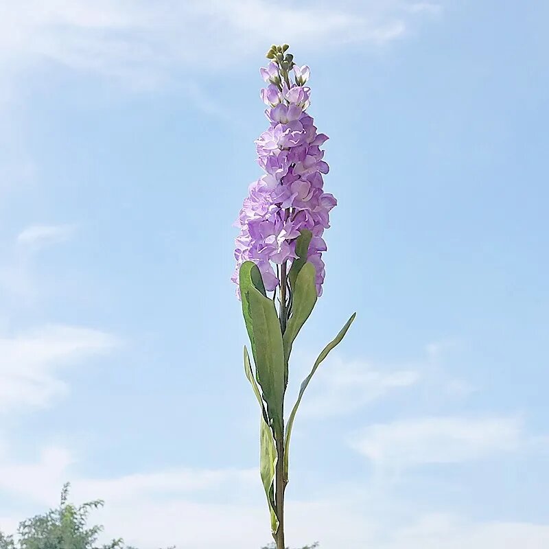 Искусственный шелковый фиолетовый цветок 31,5 см Сиреневый, Light purple