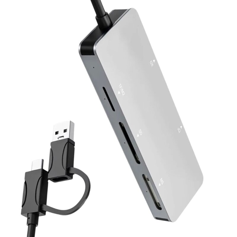 Мультикардридер 6 в 1, USB3.0, адаптер для карт памяти типа C для MS TF M.2 XD, быстрая скорость передачи данных