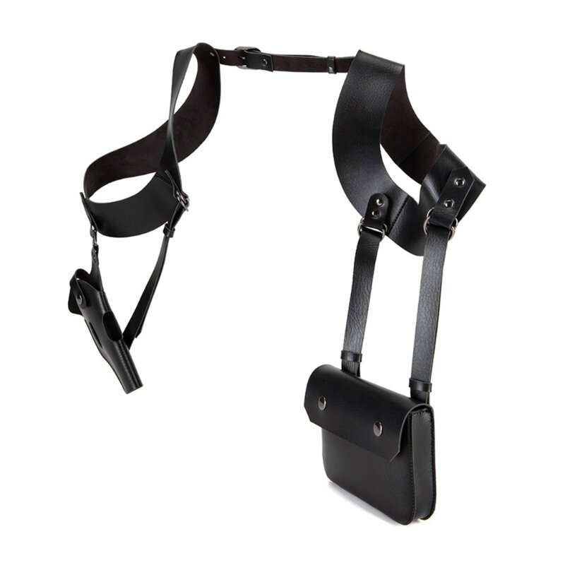 Практичные Кожаные Наплечные Кобуры Сумка с Регулируемым Ремнем для Косплея и Приключений На открытом Воздухе Сценические Представления Кобуры