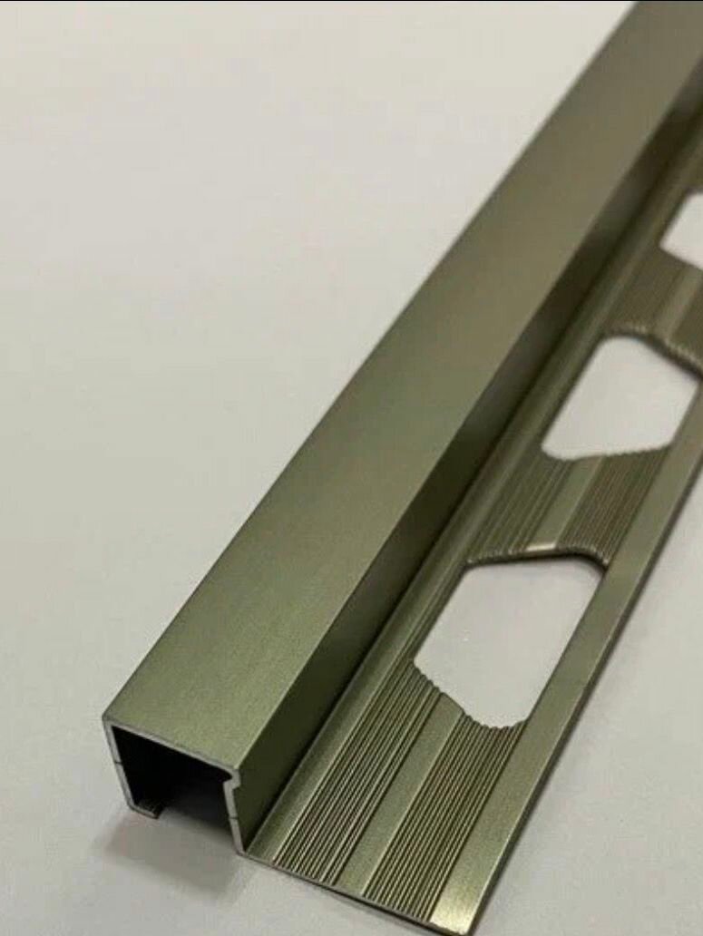 П-образный профиль 10х10 мм, Анодированный алюминиевый, Бронза матовая 2700 мм -1 шт