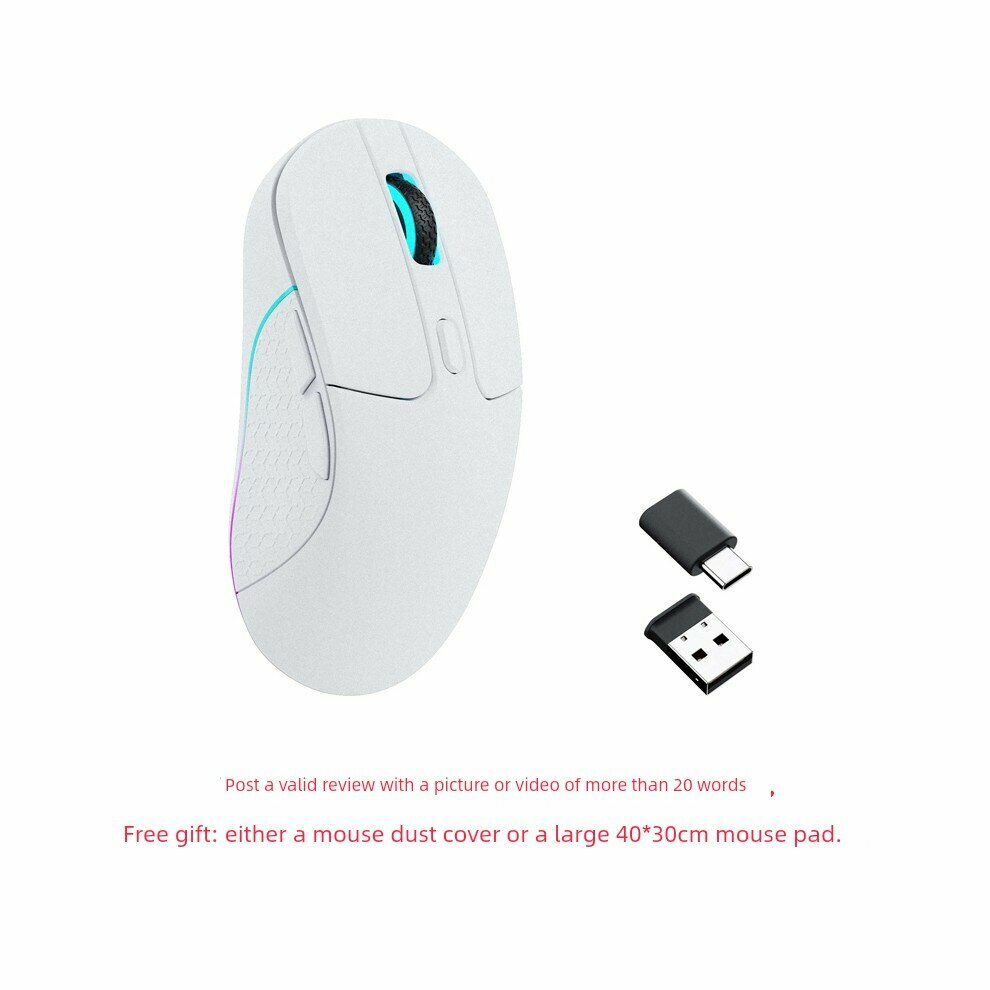 Беспроводная Bluetooth-мышь Keychron M3 с тремя режимами подключения для больших рук, RGB-подсветка, для компьютера и