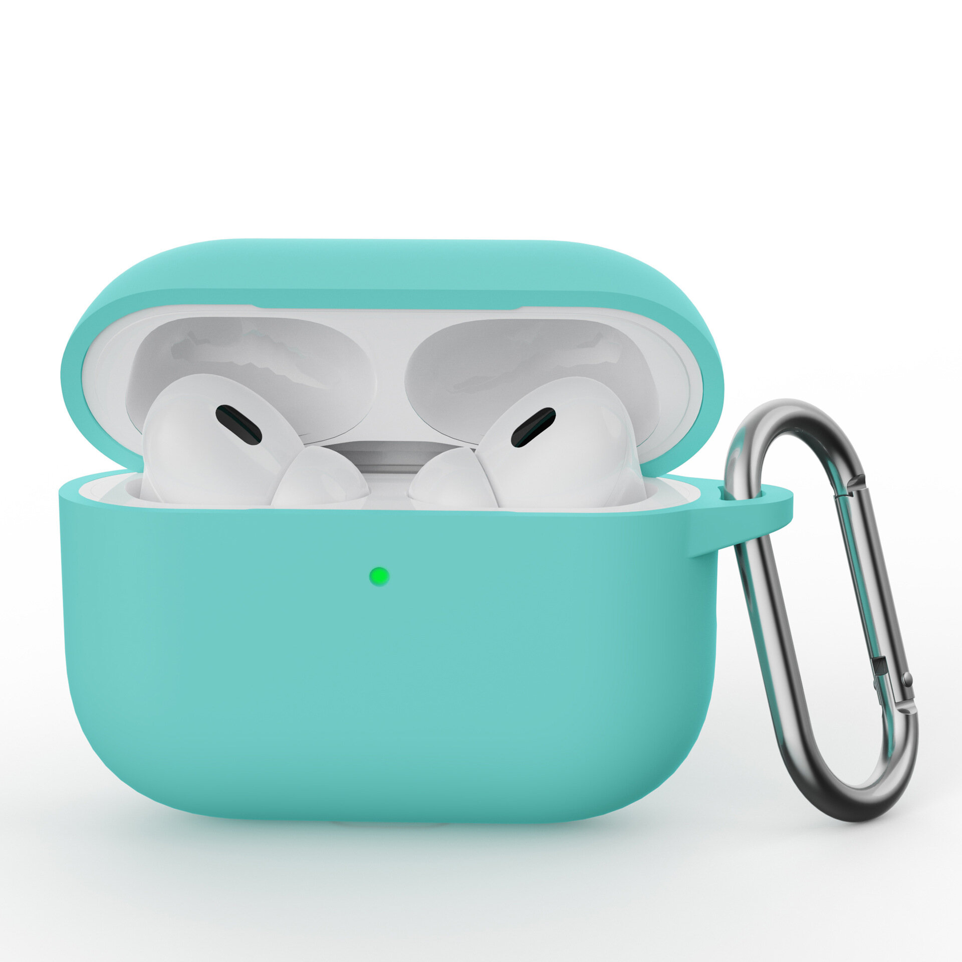 Премиум мятный зеленый силиконовый полный чехол для AirPods Pro 3, 2 мм толщины, прочный силиконовый чехол для