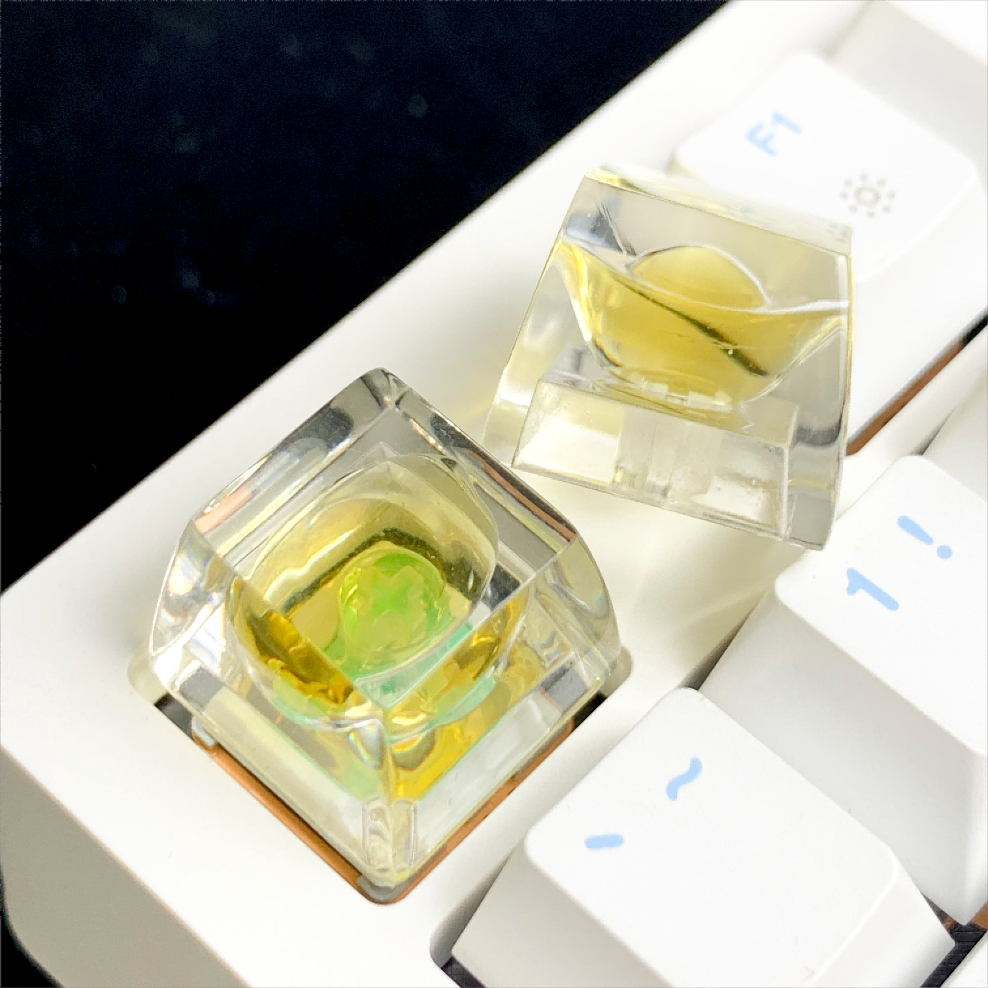 Персонализированные полупрозрачные кейкапы DNDKB Key King Technology из смолы, ручной работы, для самостоятельной