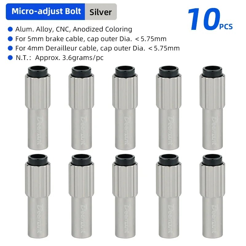DEEMOUNT Микро-регулировочные болты для тросов, Silver, 10pc