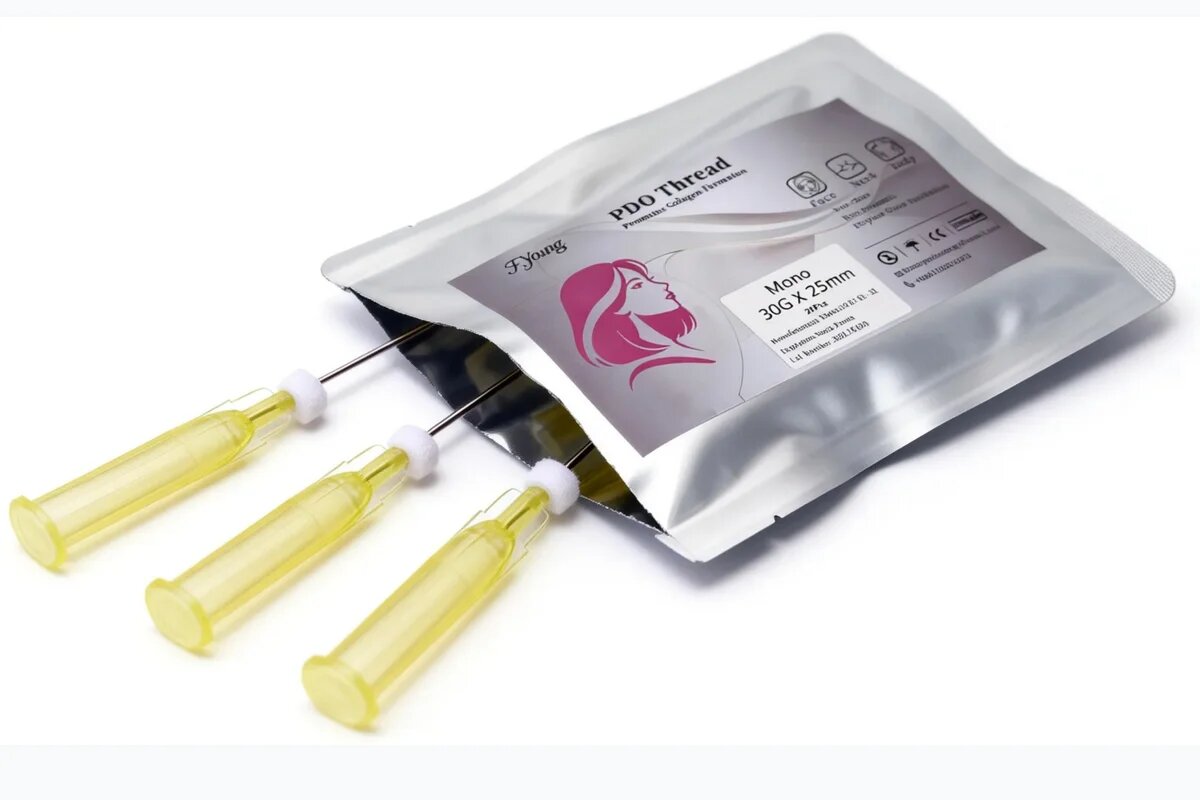 Одноразовые мононити PDO для подтяжки лица 50pcs mono 27g50mm