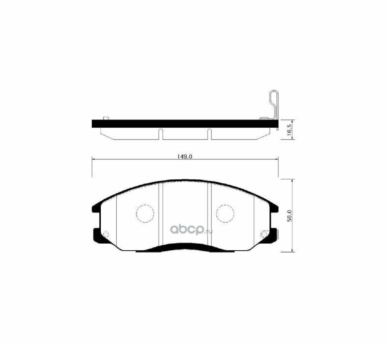 Колодки тормозные HSB HP0024 Hyundai Santa Fe 00-05, Ssangyong Actyon 06-, Kyron 05-, Kia Sorento 03-09, Amanti 04-06, Sedona 02-04