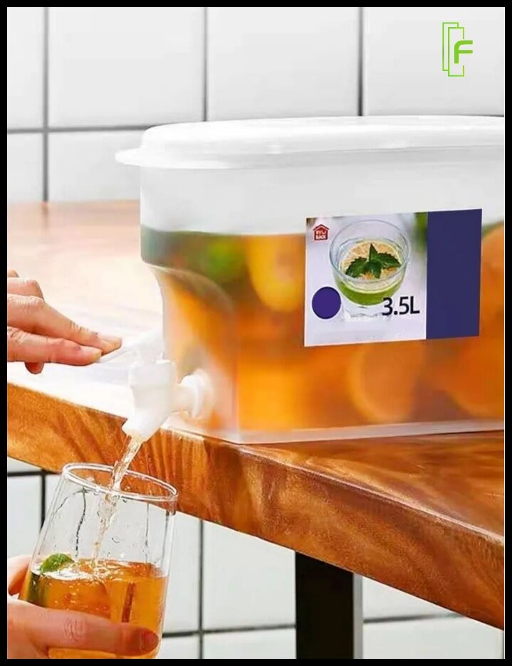 Контейнер с краном для напитков в холодильник, диспенсер для напитков, лимонадница, дозатор для воды, чая, напитков