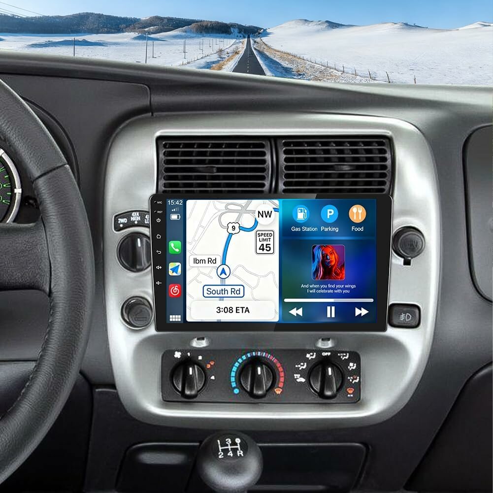 Автомобильная стереосистема 4G+64G для Ford Ranger 1998–2006 гг. с беспроводной связью CarPlay и Android Auto,