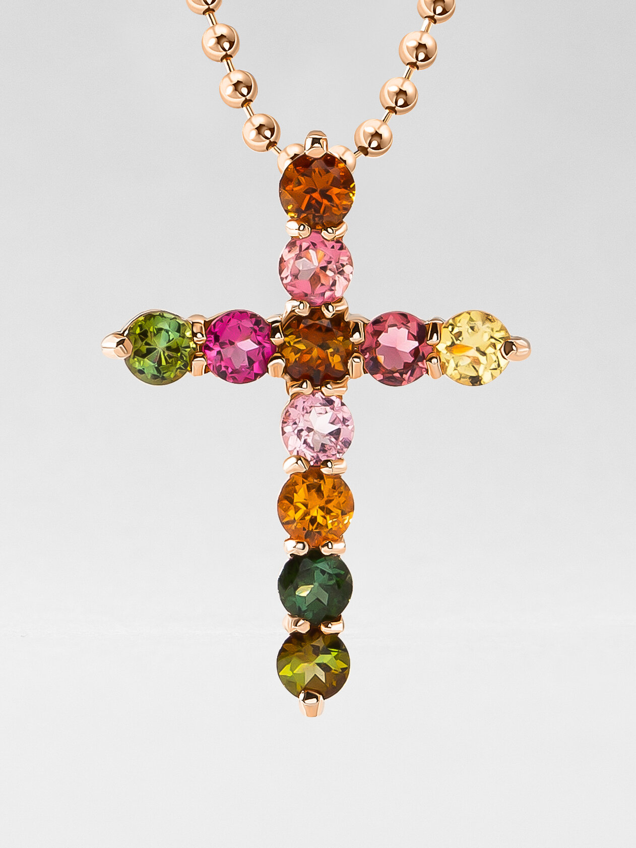 Подвеска, серебро, 925 проба, золочение, турмалин