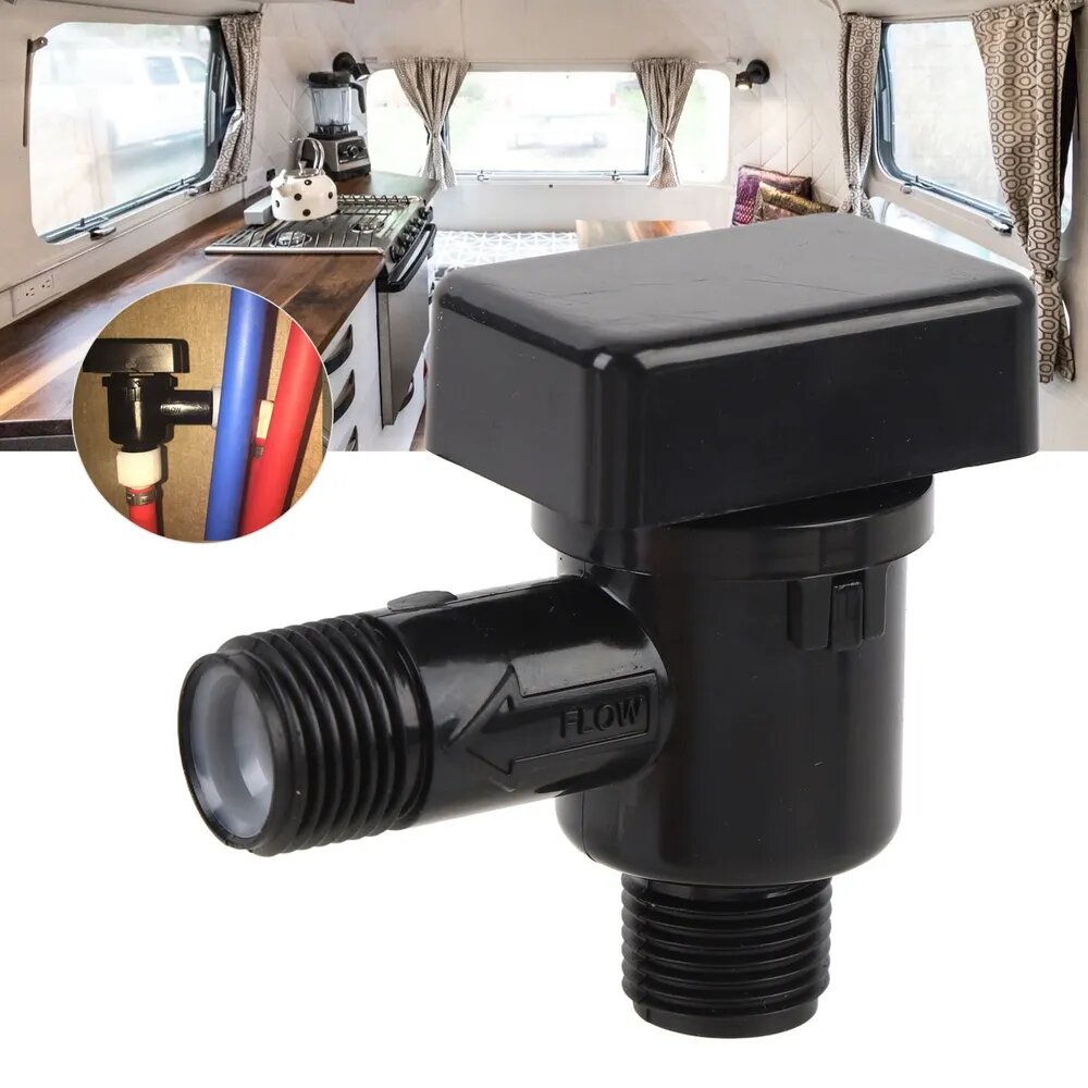 Обратный клапан из ABS пластика черный, для водопроводных систем, 1 шт.