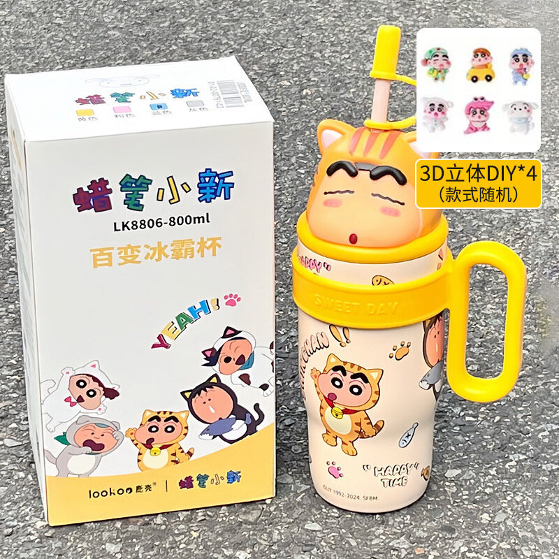 Изолированная кружка для холодной воды Snoopy Ice Cup, 316 нержавеющая сталь, изолированная кружка, мультяшная кружка для активного отдыха с трубочкой