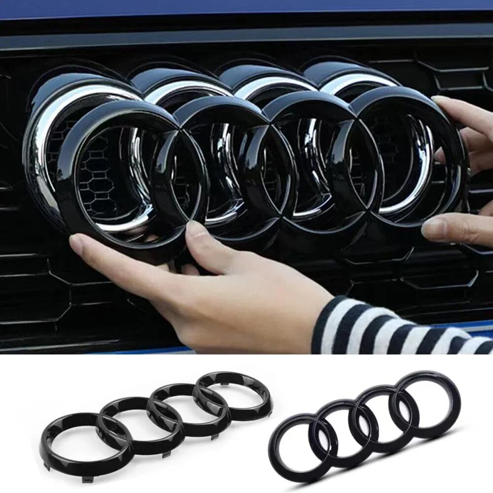 Эмблема Audi A3/A4/A5/A6/A7/Q2/Q3/Q5/Q8 TT, Matte Black, Rear 202