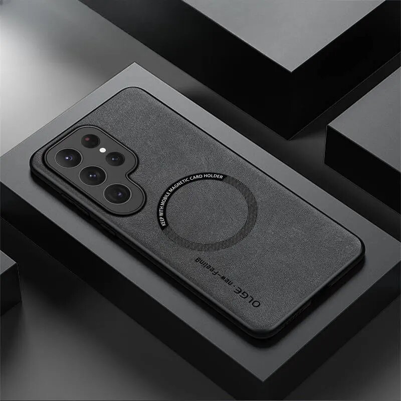 MagSafe чехол для Samsung Galaxy S23 Ultra (Самсунг Галакси С23 Ультра) Нескользящий и удобный
