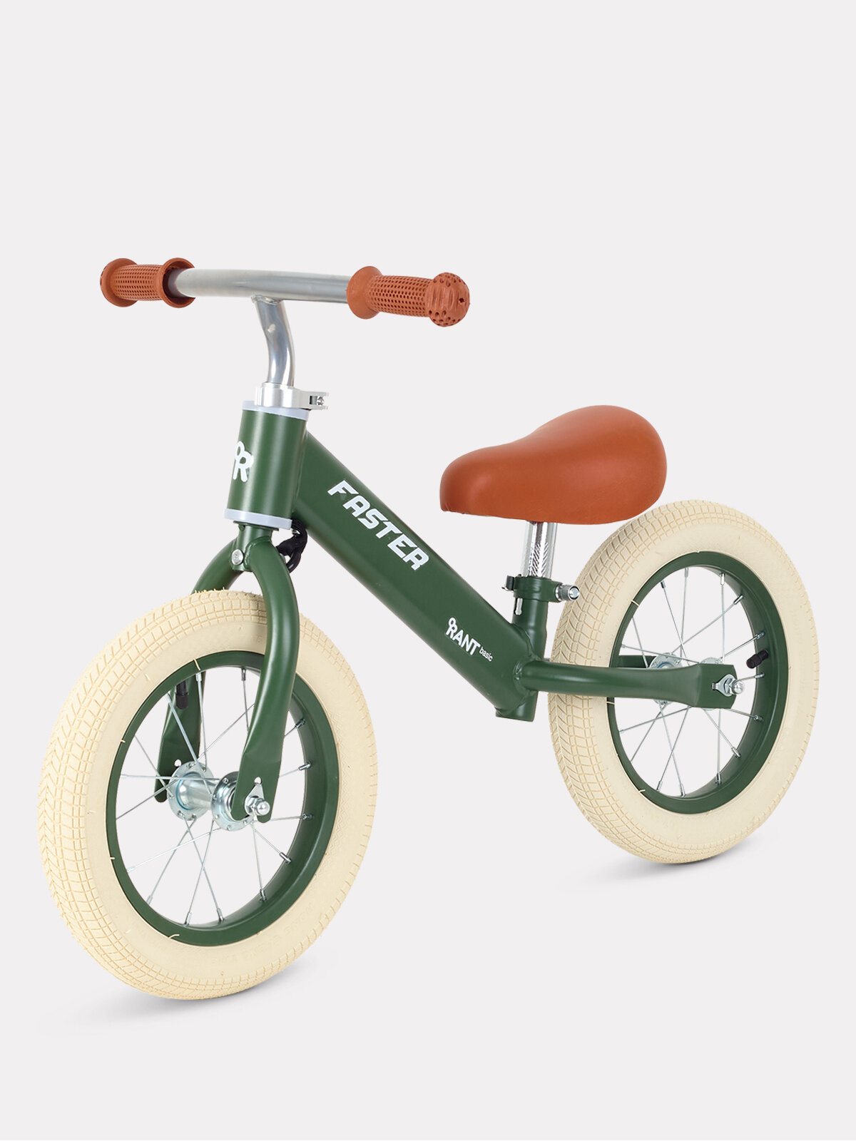 Беговел детский от 2 лет Rant Basic Faster надувные колеса, Olive