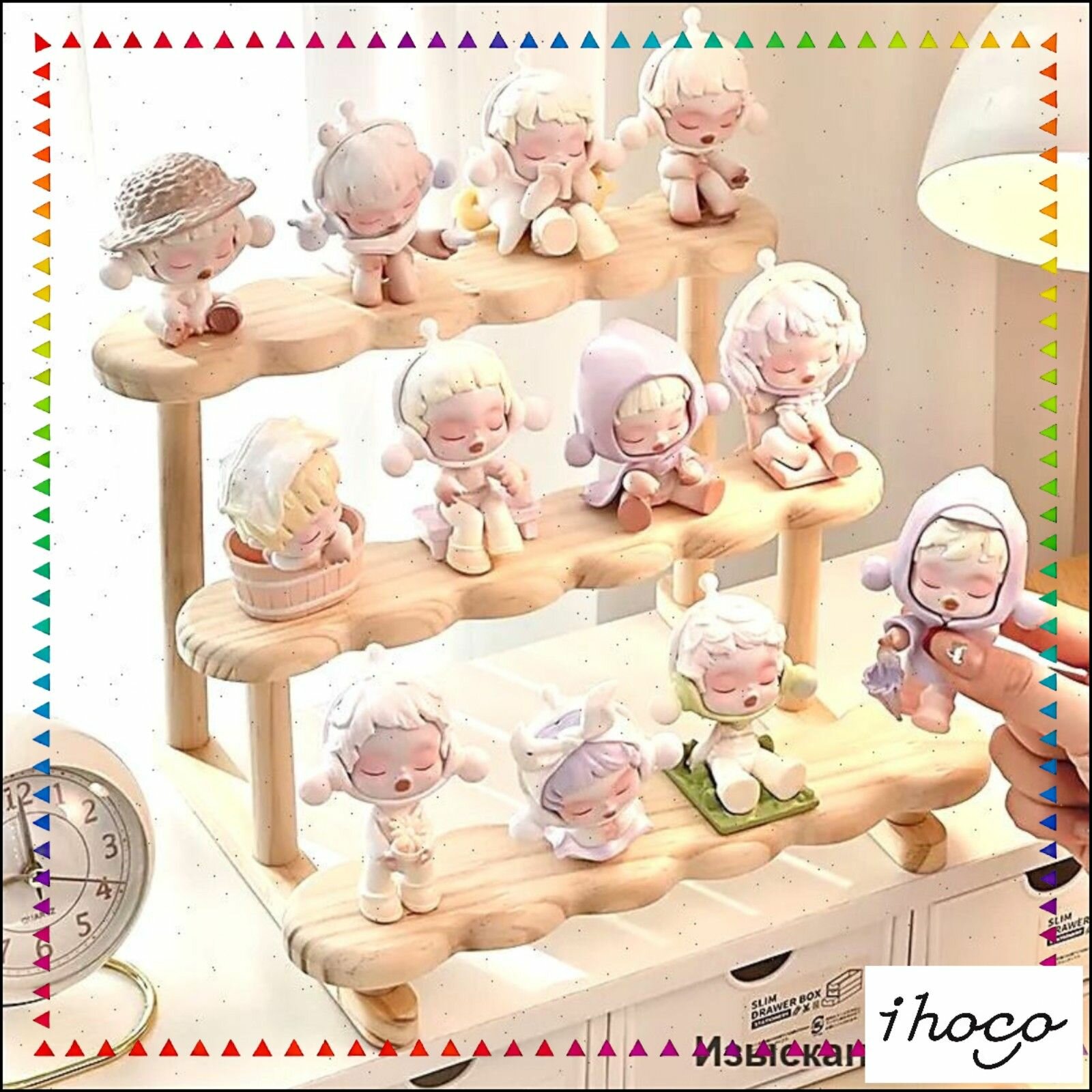 Этажерка, 3 секц, Массив дерева, 25.5х21х17.6 см