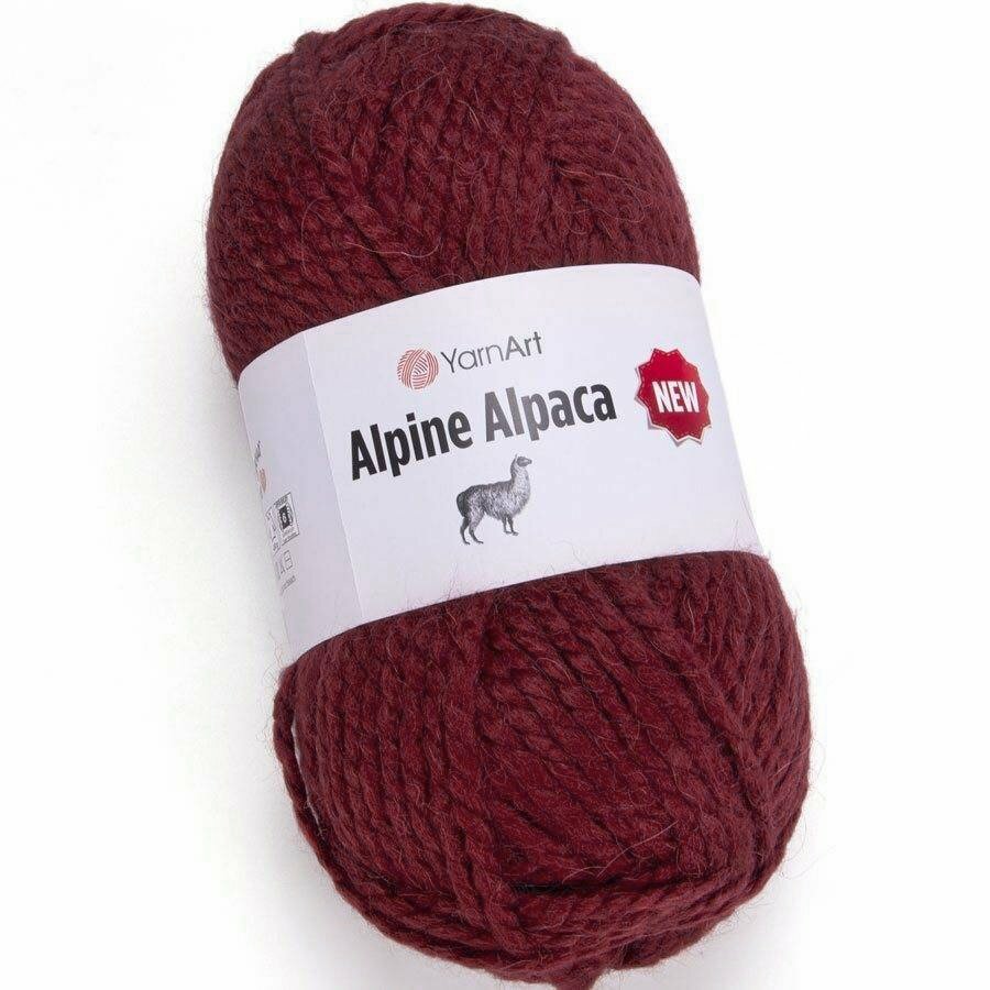 Пряжа Yarnart ALPINE ALPACA NEW 1434 бордо (3 мотка)