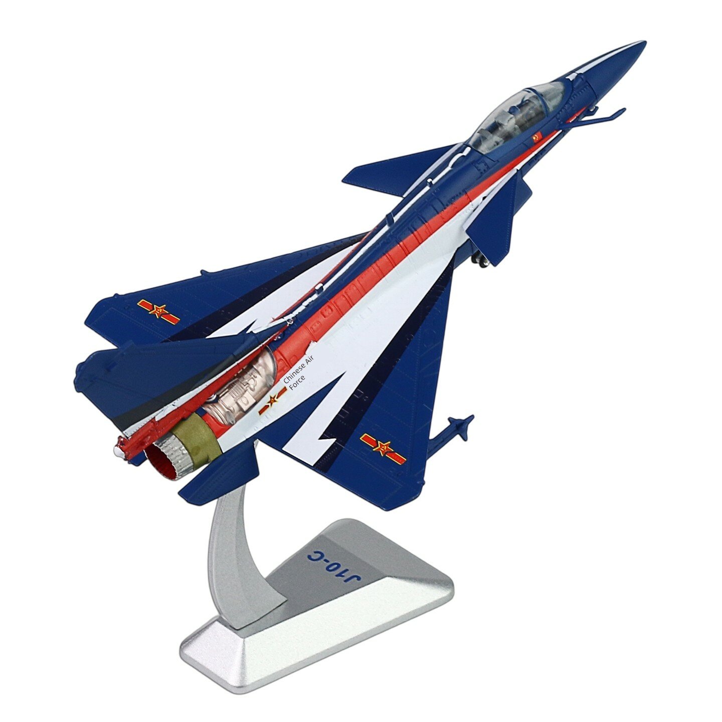 Модель истребителя J-10C для выступлений в масштабе 1:100 из металла для ВВС коллекционная
