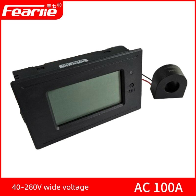 Электрический счетчик мощности с цифровым дисплеем для измерения тока и напряжения, 100А, инструмент контроля