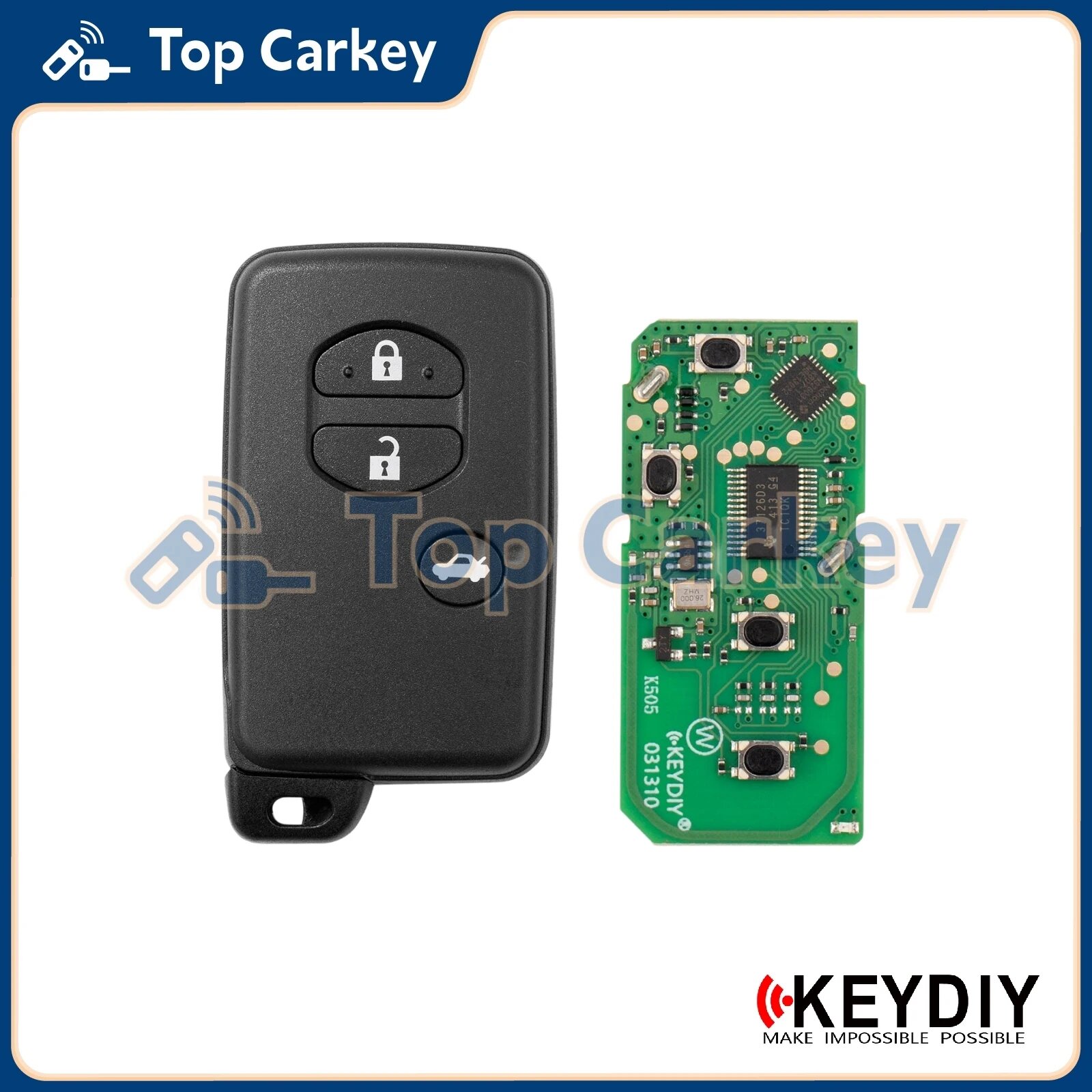 Серия KEYDIY KD TDB (TDB01, TDB03, TDB36, TDB42) для Toyota Camry, Corolla, Levin, TDB03-3 Black