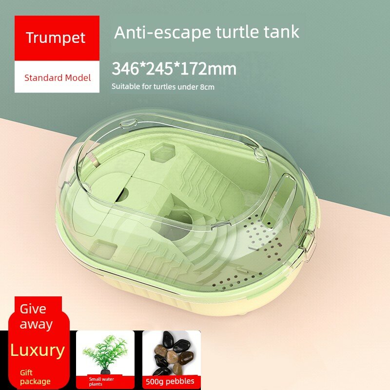 Маленький аквариум для черепах с антиутечкой и комплектом аксессуаров для домашнего использования