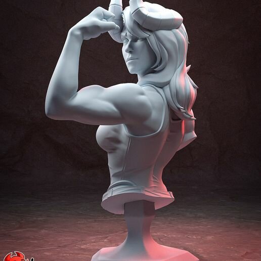 Сборная модель Bust of Malevola (Dispatch), бюст, 105мм для покраски