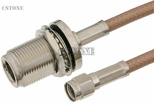 Обратная полярность SMA штыревой к N гнездовой переборочный кабель используя RG142 коаксиальный