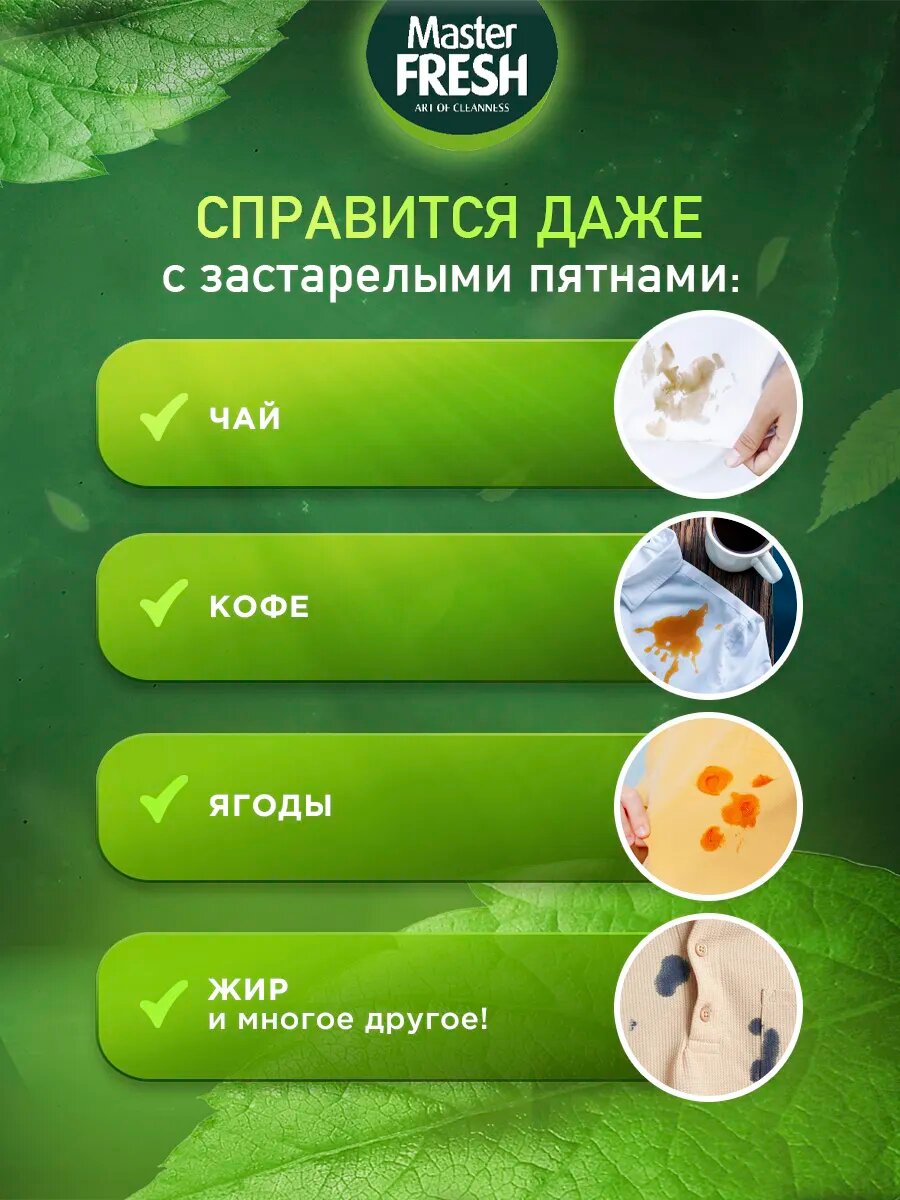 Отбеливатель–пятновыводитель MASTER FRESH Pro-Expert порошок 70г*5шт
