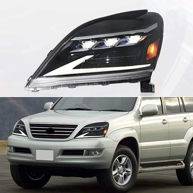 Фары автомобильные, 2 шт, арт. Лексус GX I 2002-2009 GX470