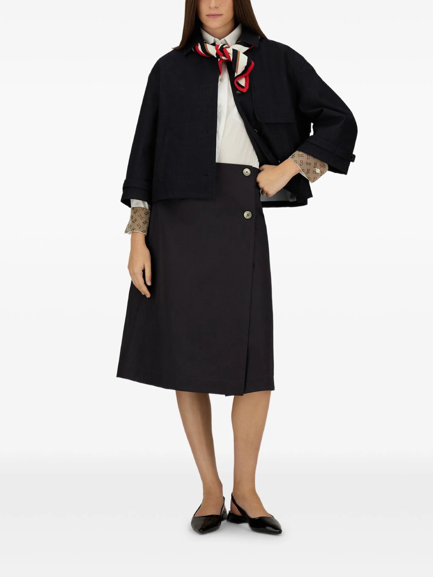 Накидка Herno Layered cape, размер 44, blue — фото 1