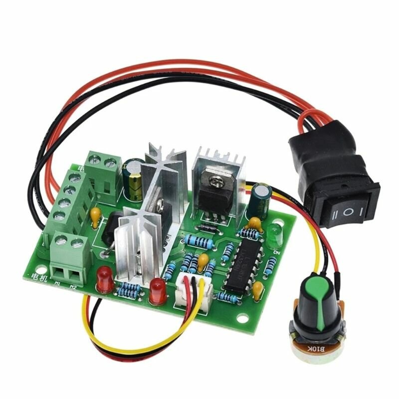 (1 шт.) Регулятор скорости (PWM) для двигателя постоянного тока, 120W, реверс
