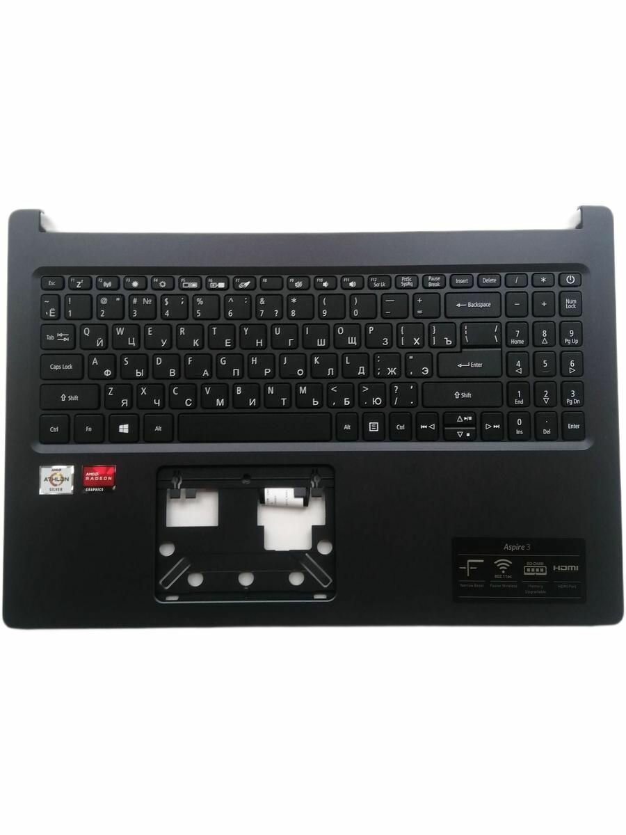 6B. HVTN7.022 Топ-кейс клавиатура Acer A315-23 black