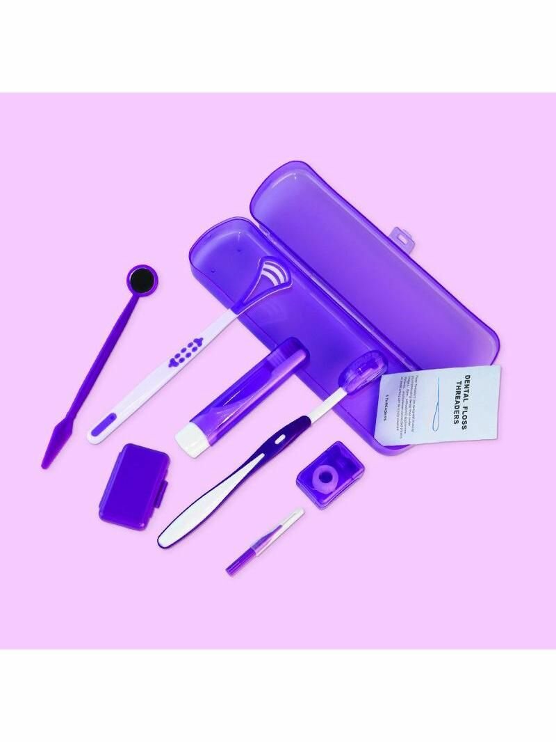 Ортодонтический набор для ухода за полостью рта из восьми частей