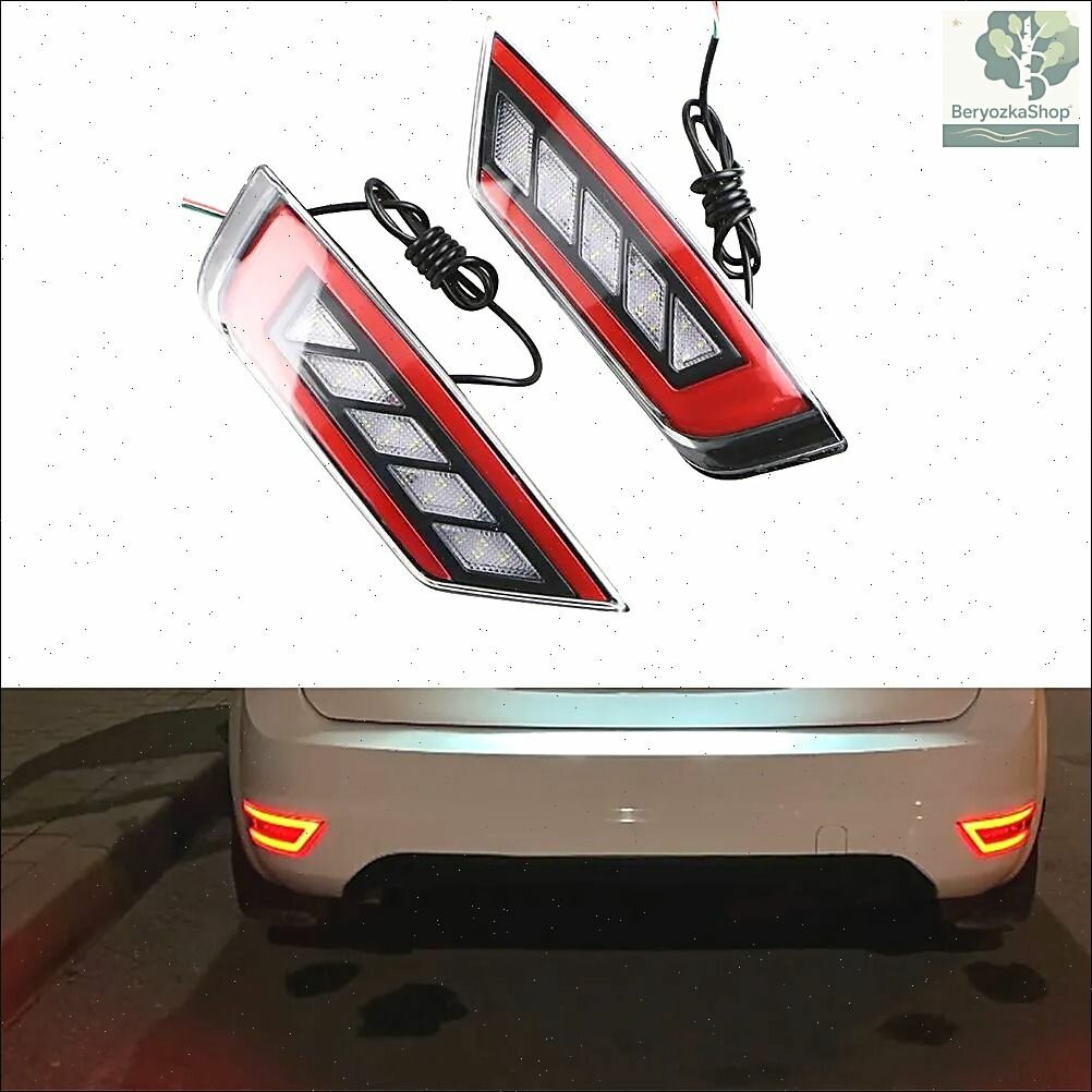 Форд Фокс 2 MK2 Хетчбэк Ecosport Escape Kuga 2009 - 2020 задний сигнальный противотуманный фонарь 2 светодиодные задние бамперы